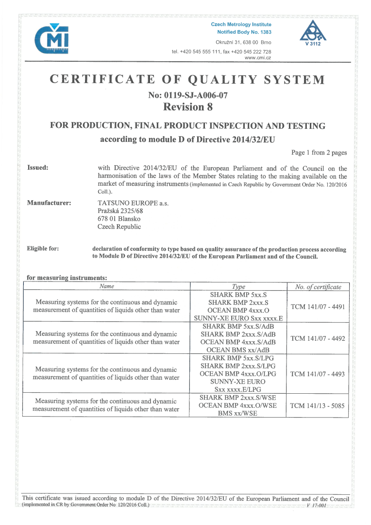 Certificate Of Quality And Quantity